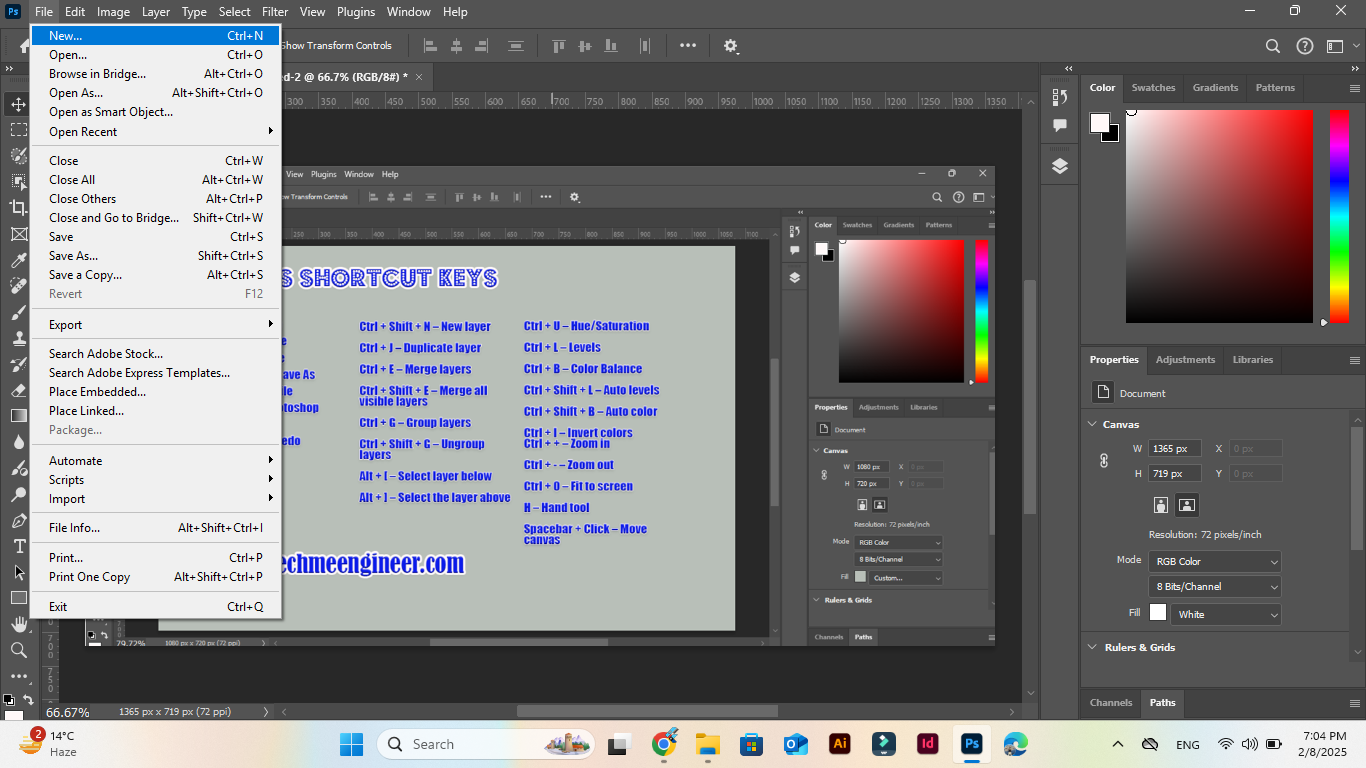 150 Plus Adobe Photoshop Shortcut Keys for Faster Editing | Tech Me ...